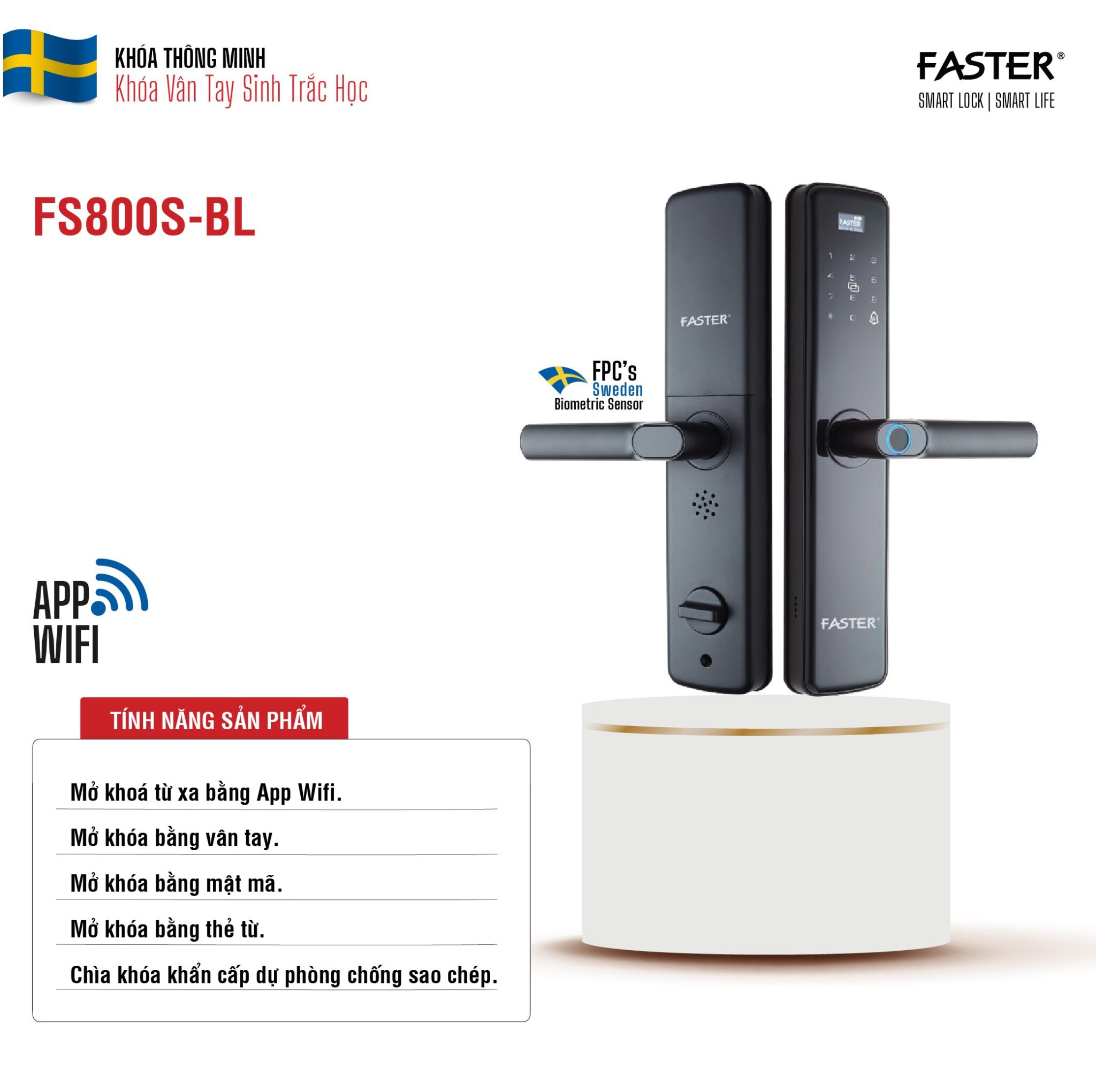Khóa thông minh Faster - Khóa cửa công nghệ Thụy Điển